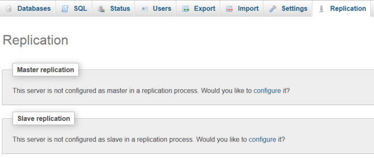 Moodle Mysql Replication Using Phpmyadmin Lewis Carr Moodle Blog